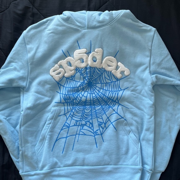 Shirts | Sp5der Hoodie Light Blue | Poshmark